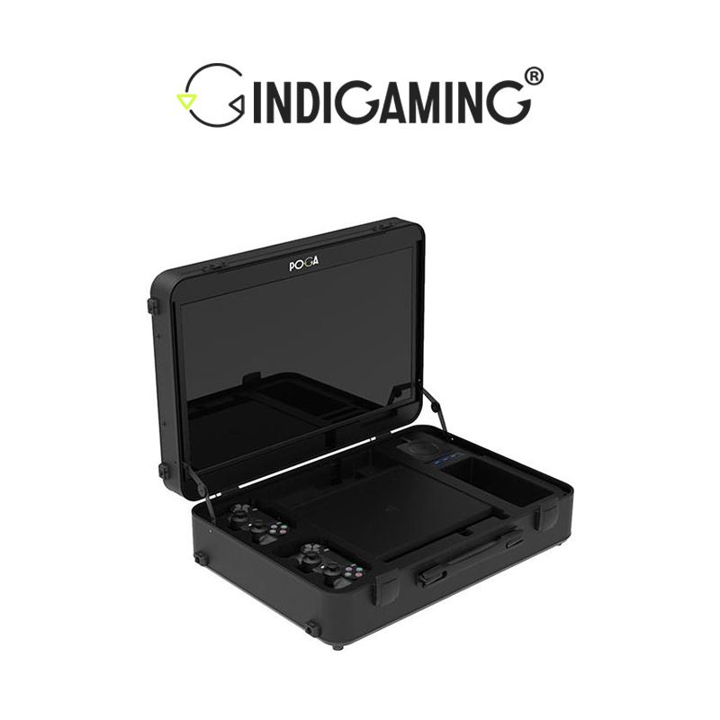 INDIGAMING POGA Pro Gaming Monitor With Case For PS4 Slim - Black