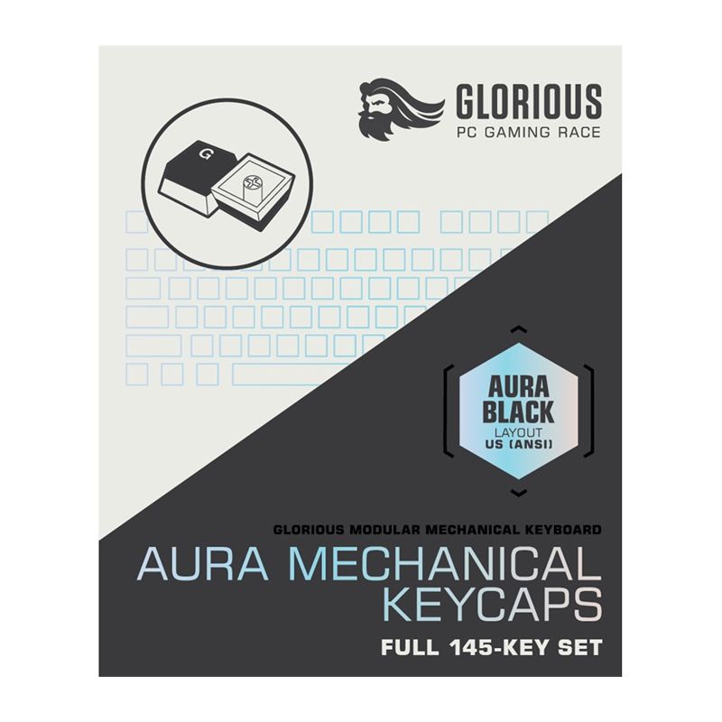 Shop Glorious Aura Mechanical Keycaps v2 PBT - Black at the best price ...