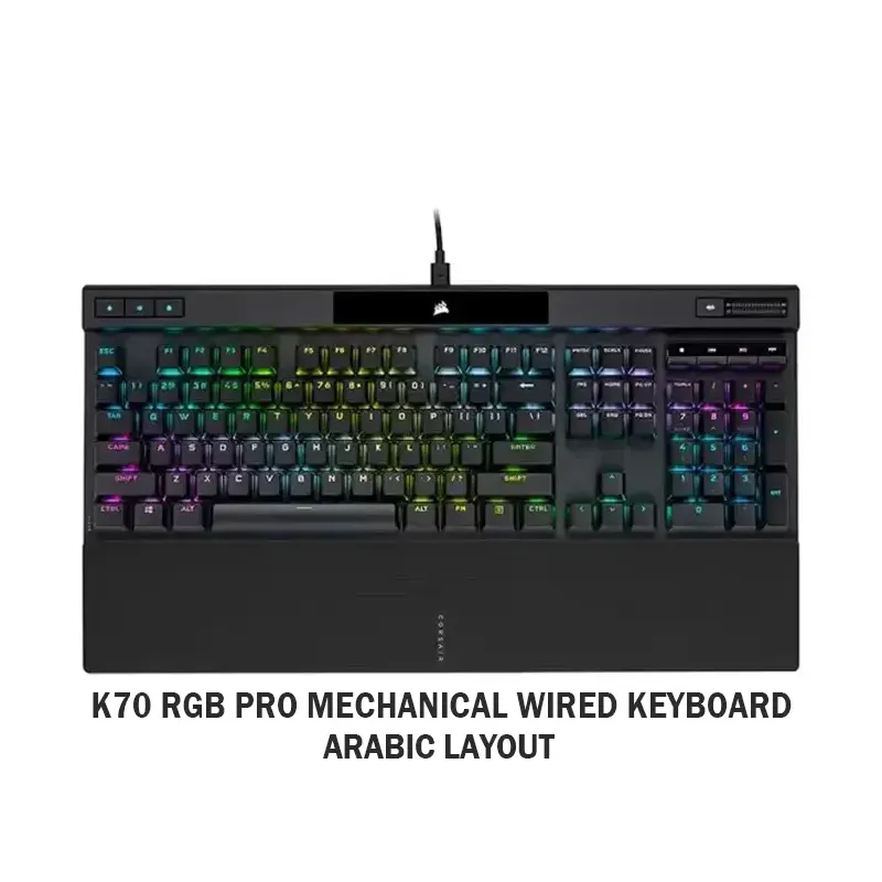 Shop Corsair K70 RGB Pro Mechanical Wired Keyboard - Black - AR Layout ...