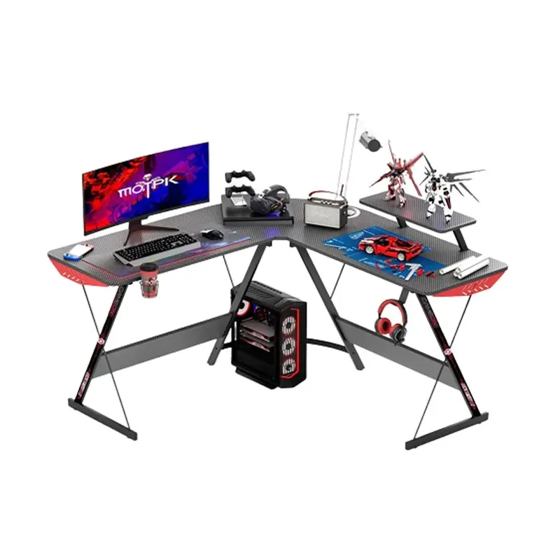 GAMEON L-Shaped Slayer I Series Gaming Desk (Size: 129X129X74cm & Table ...