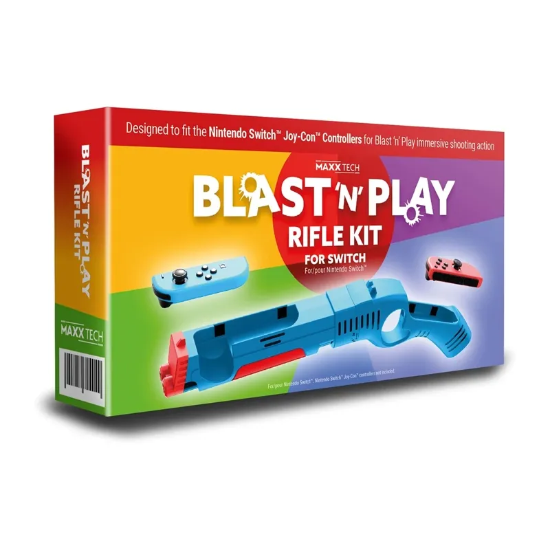 Maxx Tech Blast Play Rifle Kit For Nintendo Switch