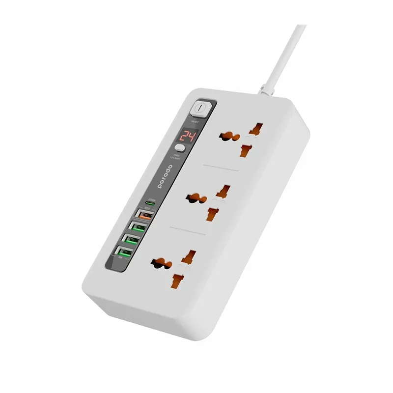 Porodo Multi-Port Power HUB 4 USB-A/USB-C Ultimate Home & Office Kit 2M ...