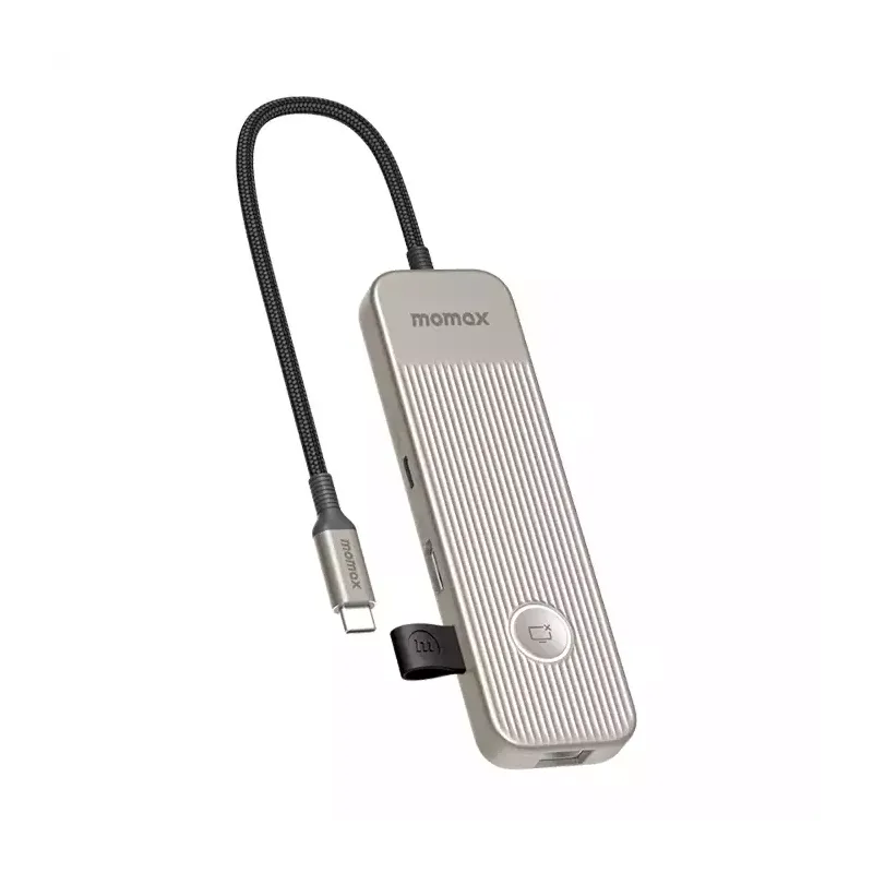 Momax Onelink 8 In 1 Multi-function Usb-c Hub - Titanium