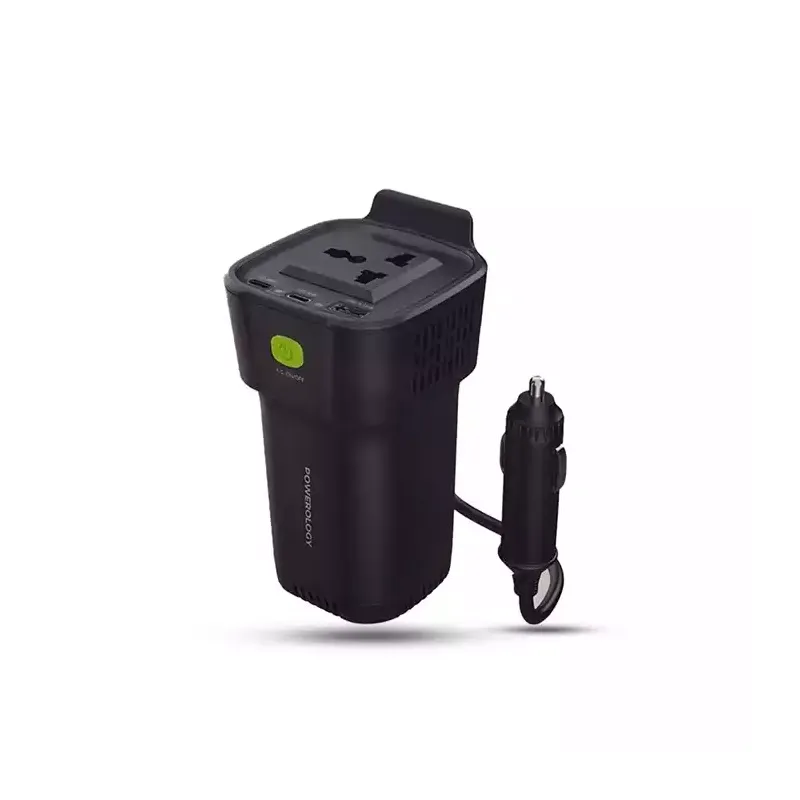 Powerology 150w Cup Holder Power Inverter