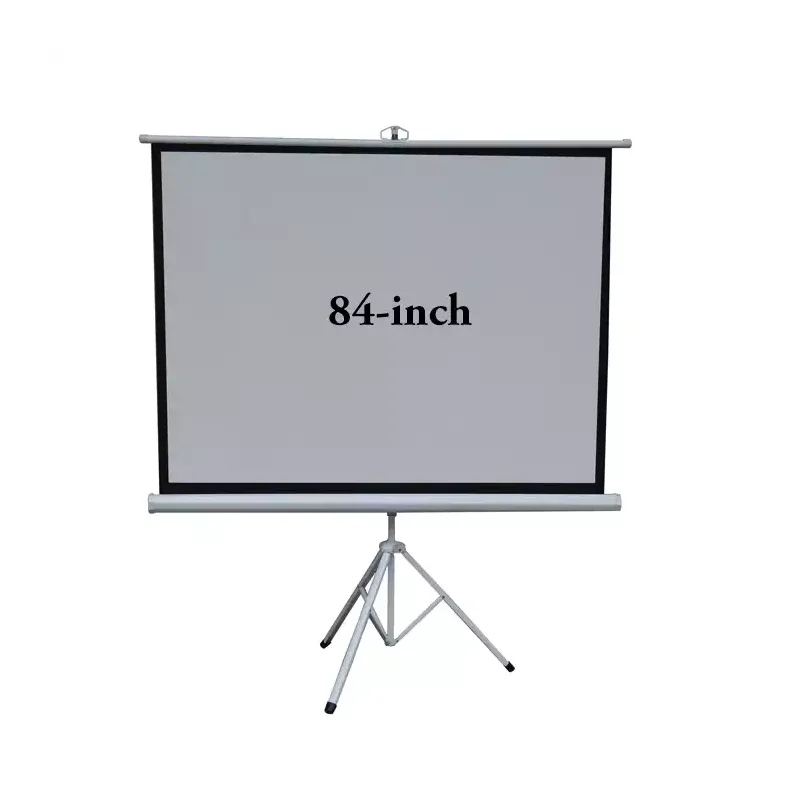 Portable Projection Screen With Tripple Stand 84-inch (Matte White)