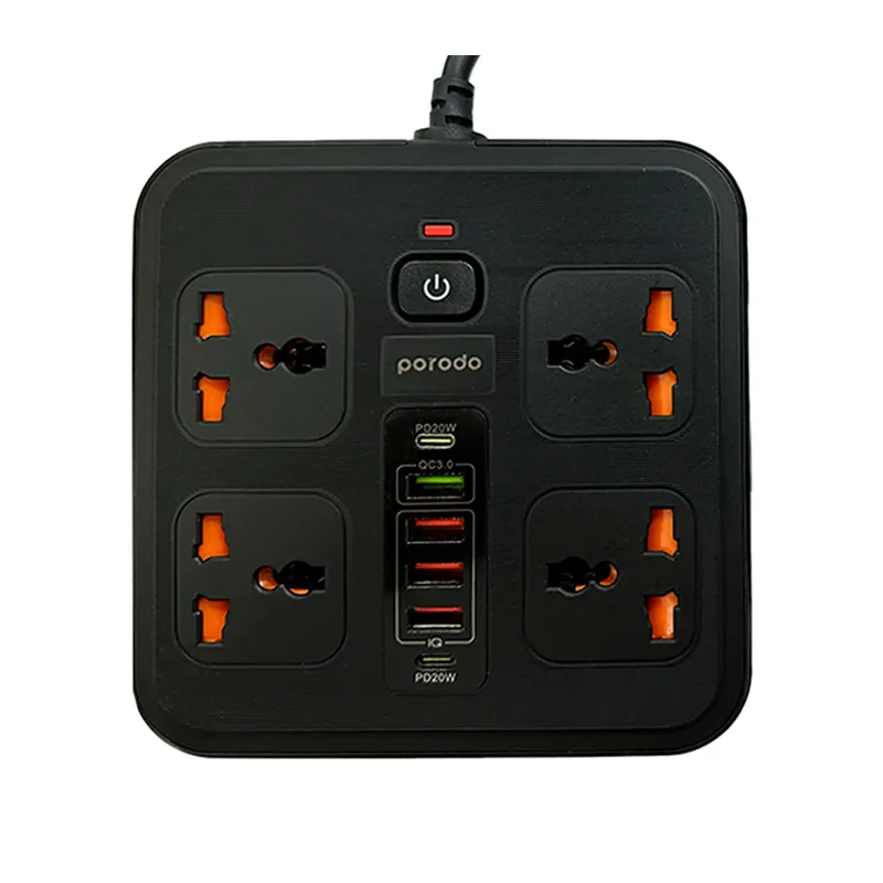 Porodo Multi-port Super Hub 2 Usb-c / 4 Usb-a Universal Ac Sockets