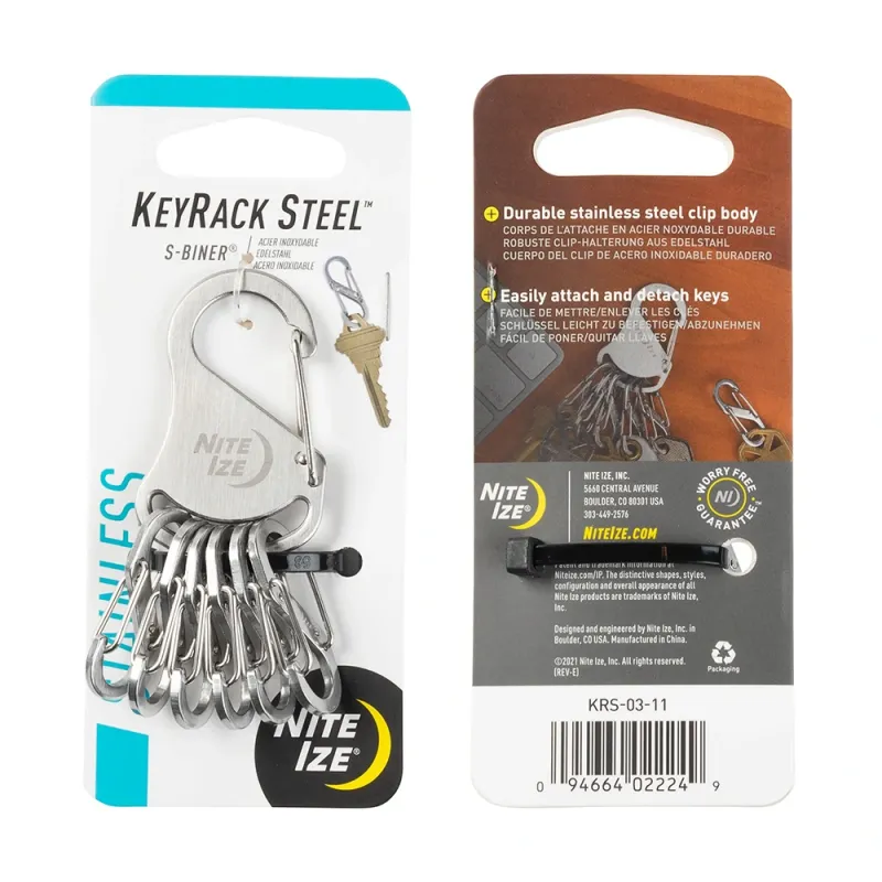 Shop Nitelze Keyrack Steel S- Biner #3 - Stainless at the best price in Kuwait from Alfuhod