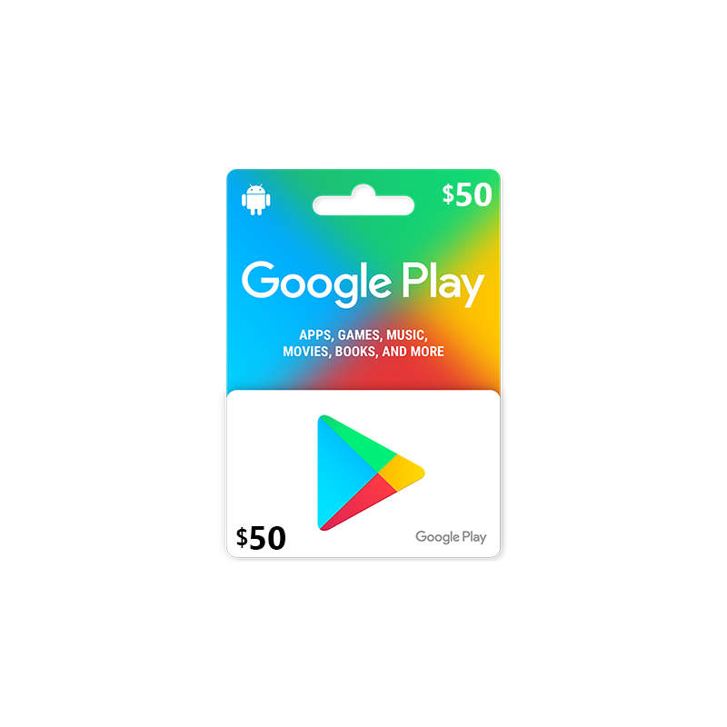 GOOGLE PLAY CARDS $50 USA ACCOUNT (instant SMS delivery)