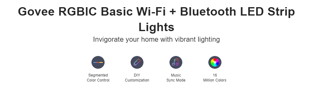 Govee RGBIC Basic LED Strip Lights