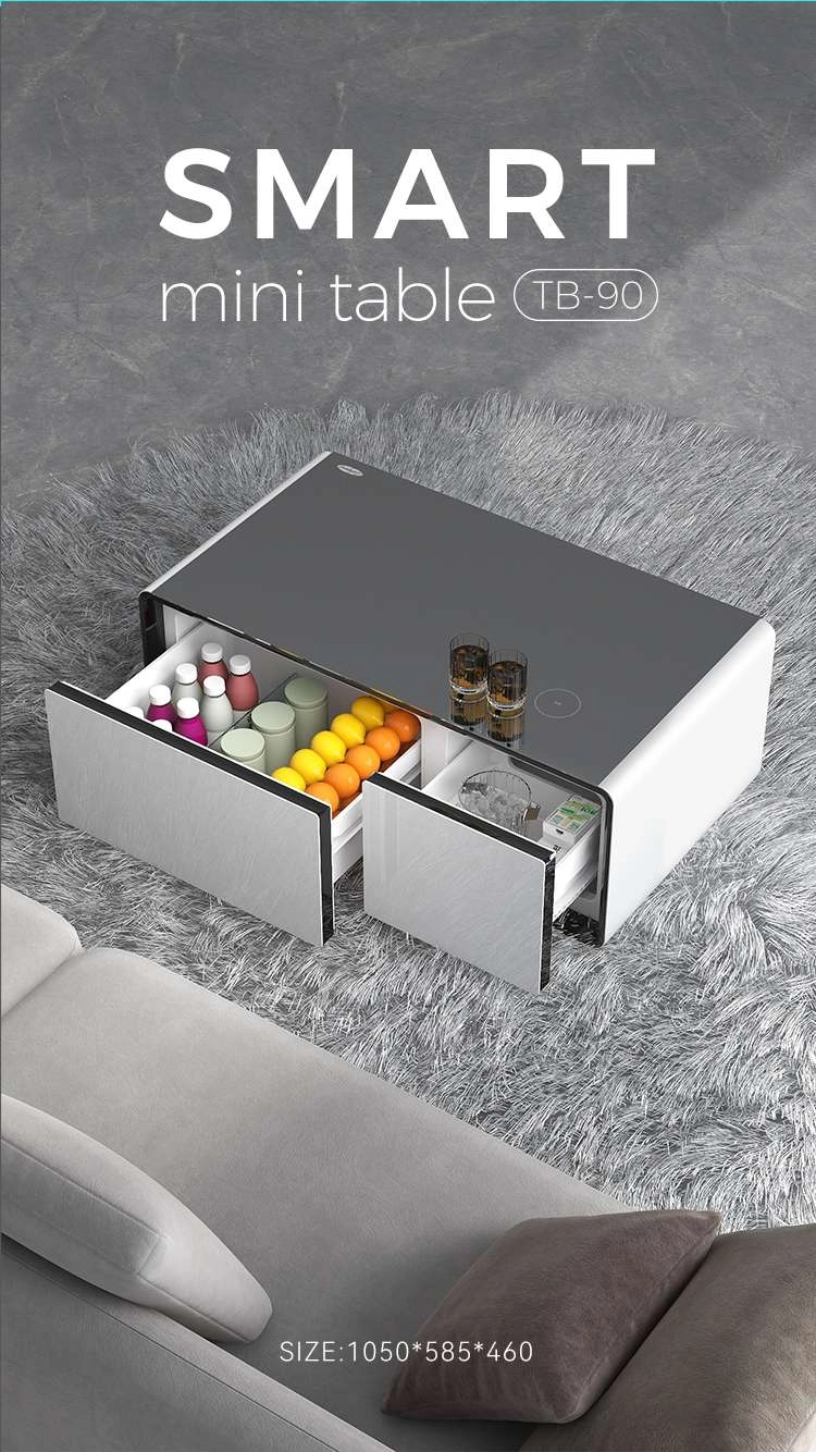 Shop Gamvity Smart Coffee Table With 93l Refrigerator Frozen & fridge ...