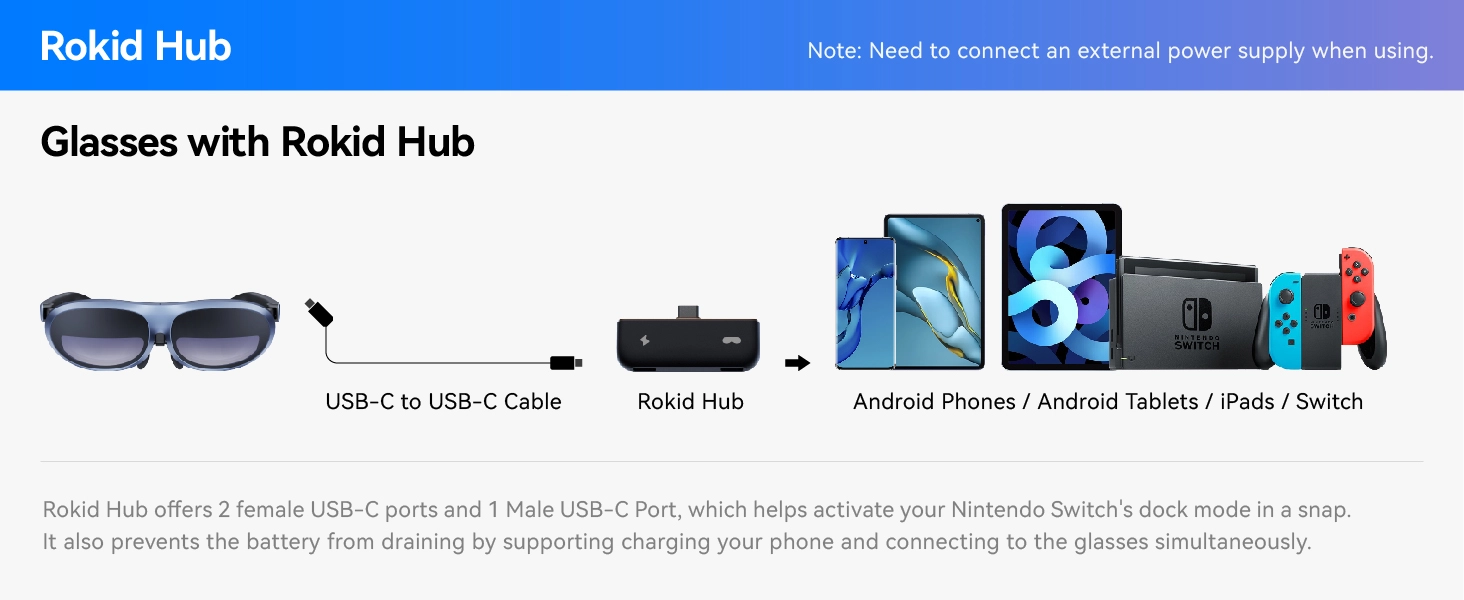 Rokid Max Ar Augmented Reality Wearable Smart Glasses - RA201